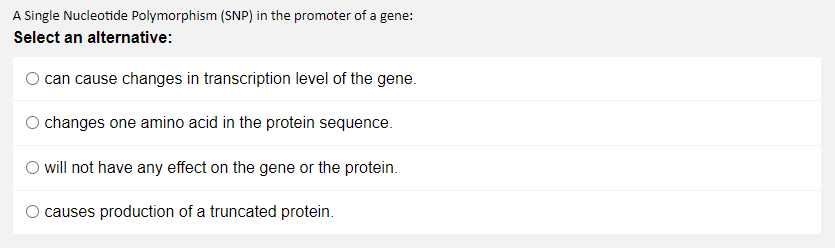 Solved A Single Nucleotide Polymorphism (SNP) in the | Chegg.com