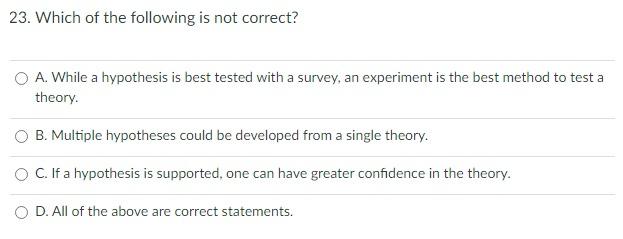 23. Which of the following is not correct? A. While a | Chegg.com