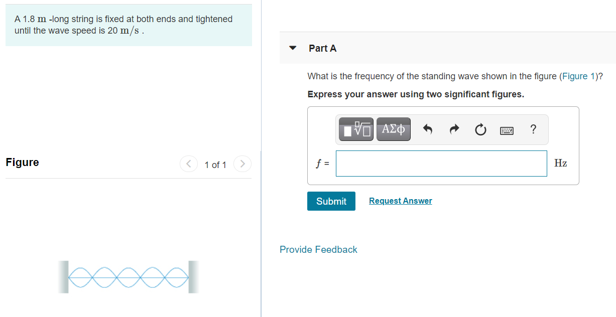 Solved A 1.8 m -long string is fixed at both ends and | Chegg.com