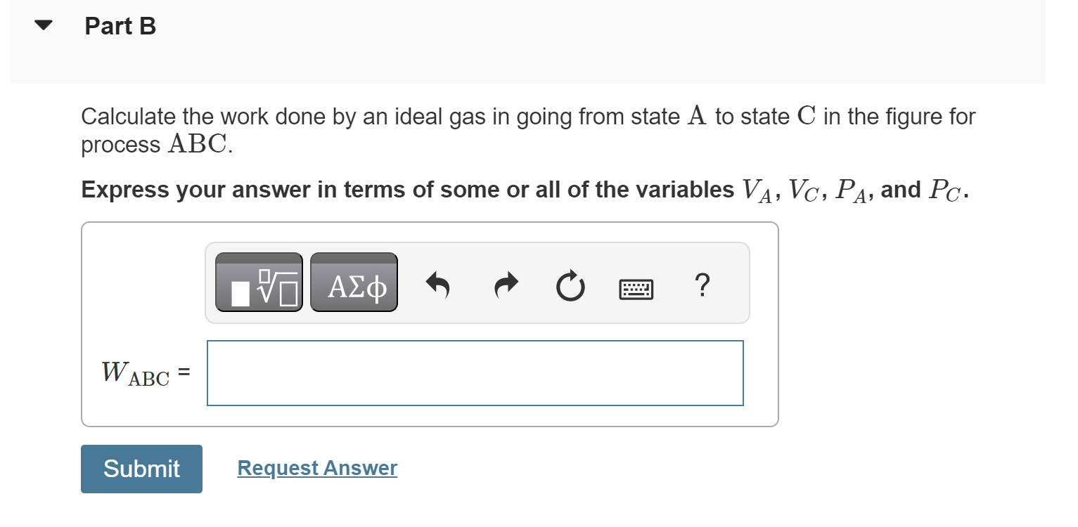 Solved Calculate the work done by an ideal gas in going from | Chegg.com