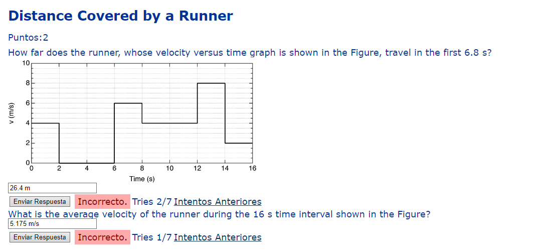 Solved Distance Covered by a RunnerPuntos: 2How far does the | Chegg.com