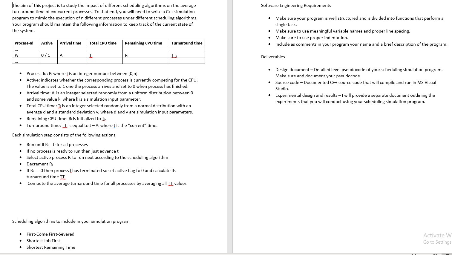Solved Software Engineering Requirements The aim of this | Chegg.com