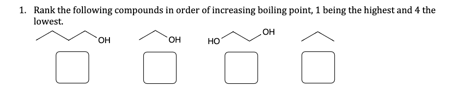 Solved Rank the following compounds in order of increasing | Chegg.com