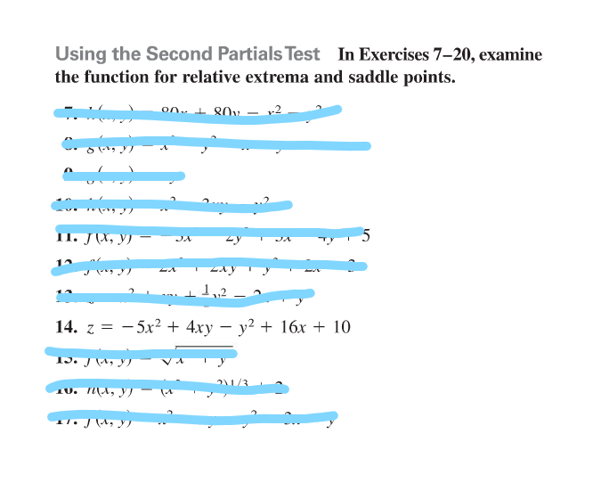 Solved Using the Second Partials Test In Exercises 7-20, | Chegg.com