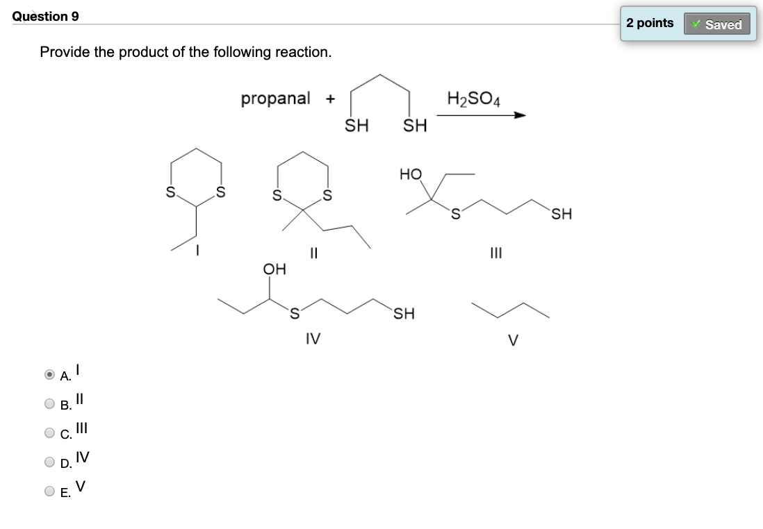 Solved Question 9 2 points Saved Provide the product of the | Chegg.com