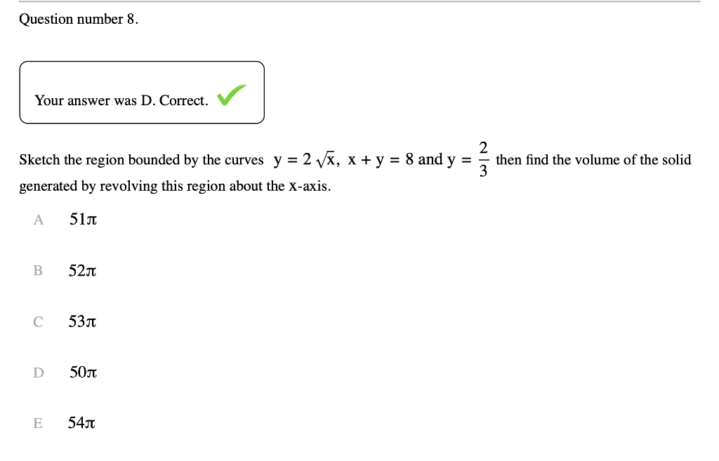 Solved Question number 8 . Sketch the region bounded by the | Chegg.com