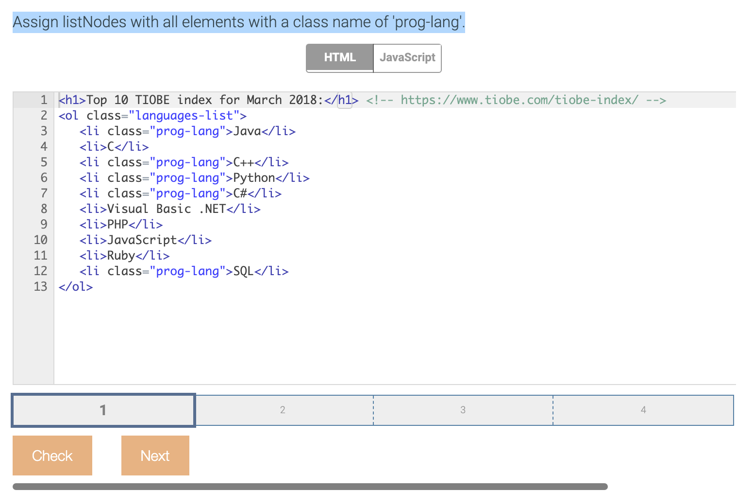Solved Assign listNodes with all elements with a class name | Chegg.com