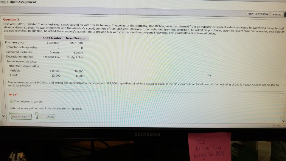 Solved ent> Open Assignment PRINTER VERSION BACK Question 2 | Chegg.com