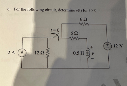 Solved 4. For the following circuit, determine v0.6. For the | Chegg.com