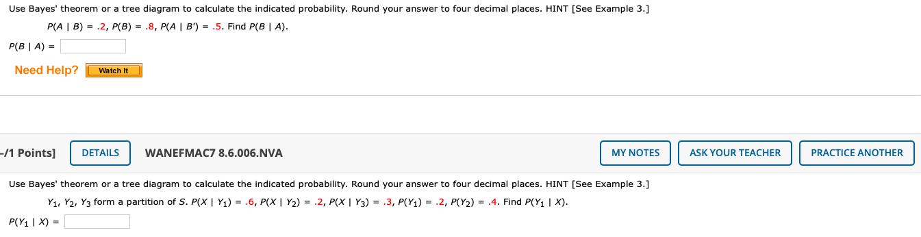 Solved Use Bayes' theorem or a tree diagram to calculate the | Chegg.com