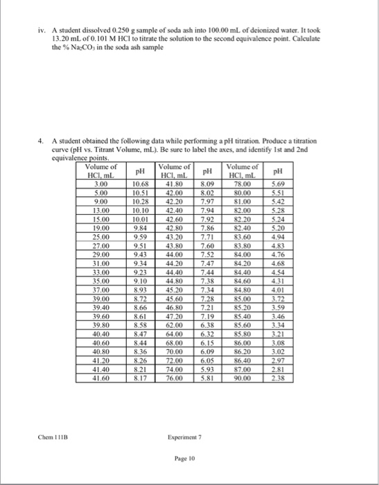Chemistry 111B Experiment 07: Prelaboratory | Chegg.com