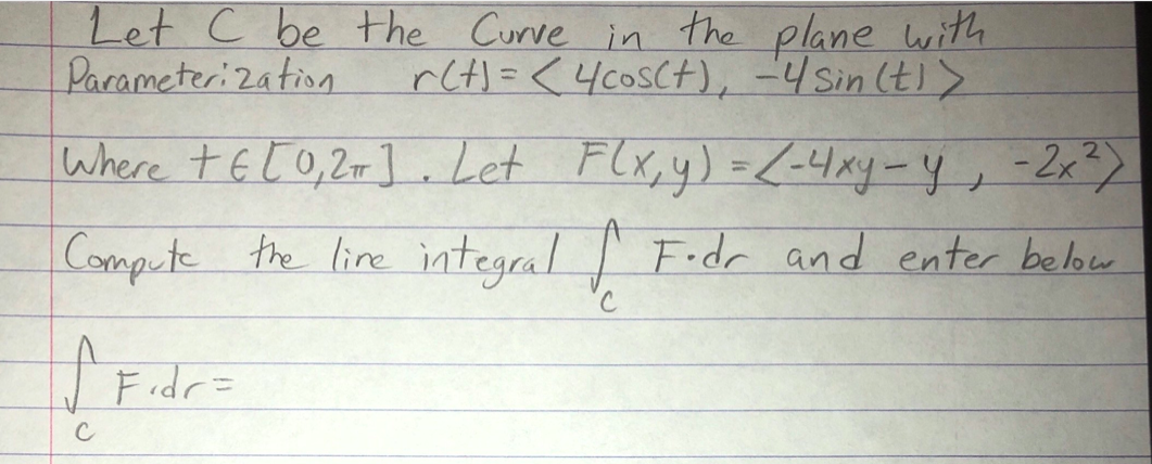 Solved Let C be the Curve in the plane with Parameterization | Chegg.com