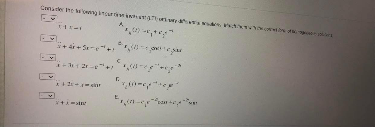 Solved Consider the following linear time invariant (LTI) | Chegg.com
