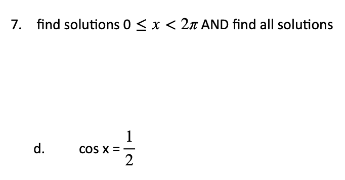 Solved 7. find solutions 0