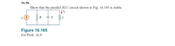 Solved 16.96 Show that the parallel RLC circuit shown in | Chegg.com
