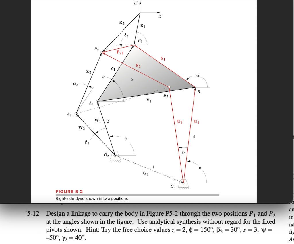 Solved F Right-side dyad shown in two positions 12 Design a | Chegg.com