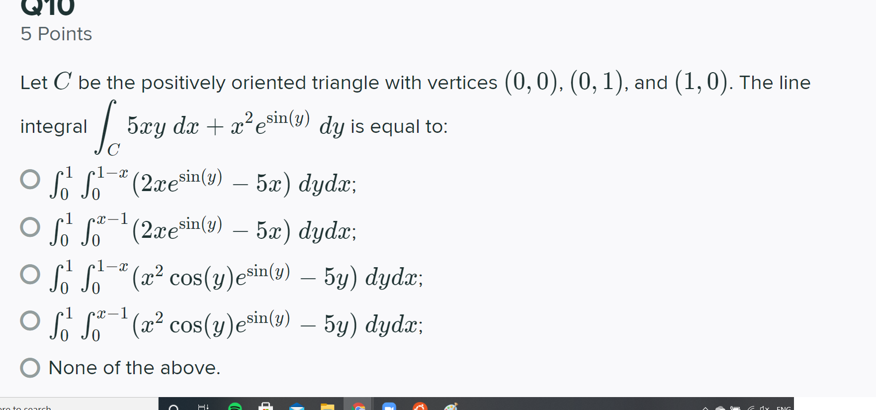 Solved 5 Points Let C be the positively oriented triangle | Chegg.com
