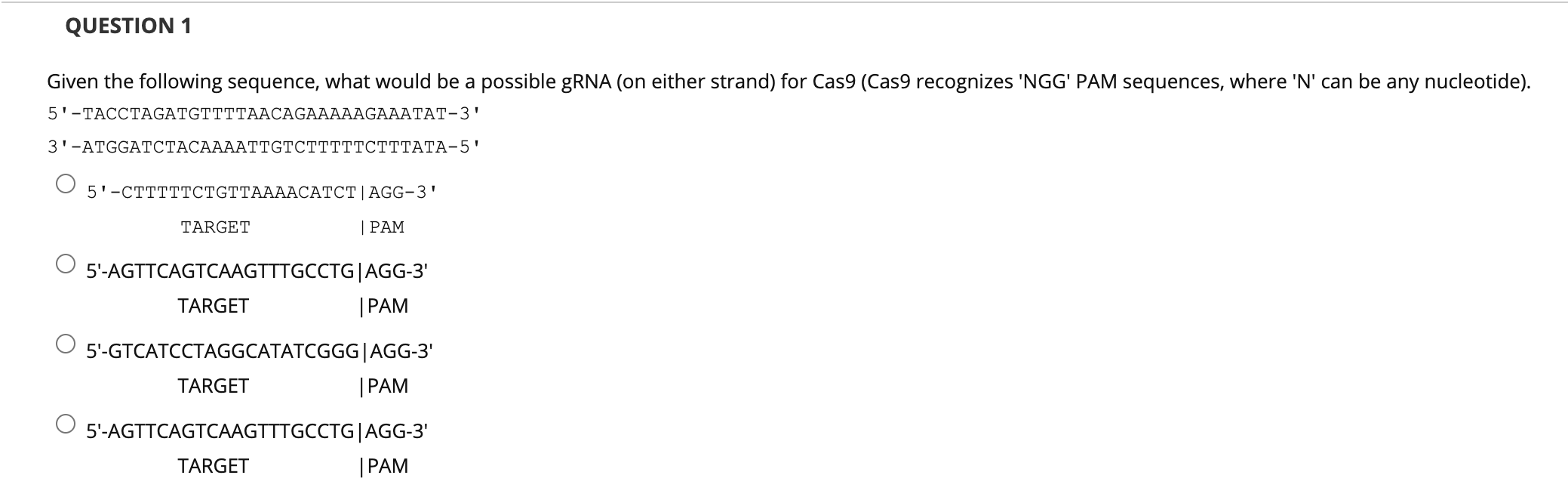 Solved Given the following sequence, what would be a | Chegg.com
