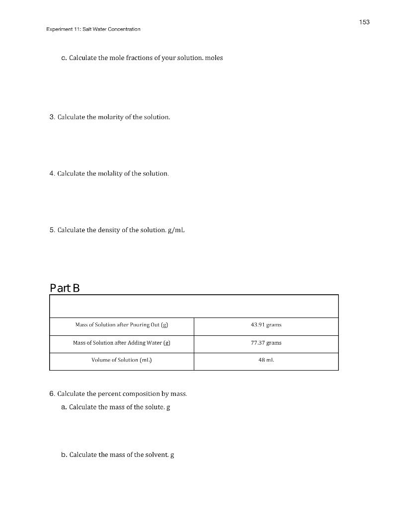 Solved Experiment 11: Salt Water Concentration DATA SHEET | Chegg.com