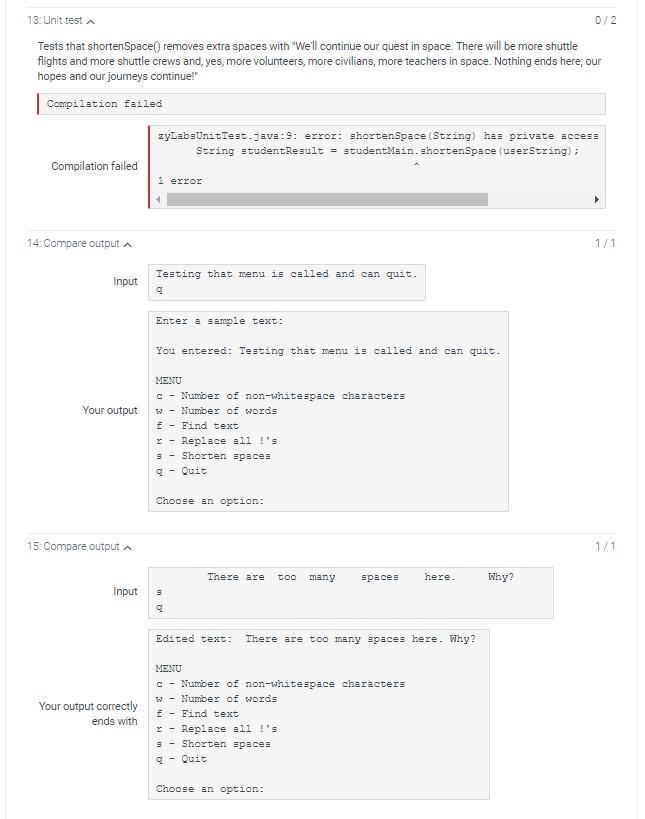 Solved JAVA CODE REQUIRED WITH OUTPUT RESULTS. Note: | Chegg.com