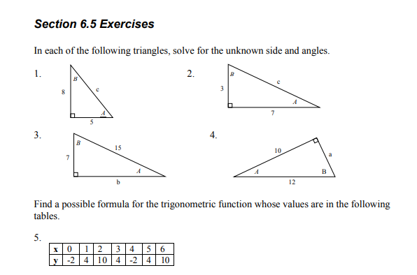 Solved In each of the following triangles, solve for the | Chegg.com