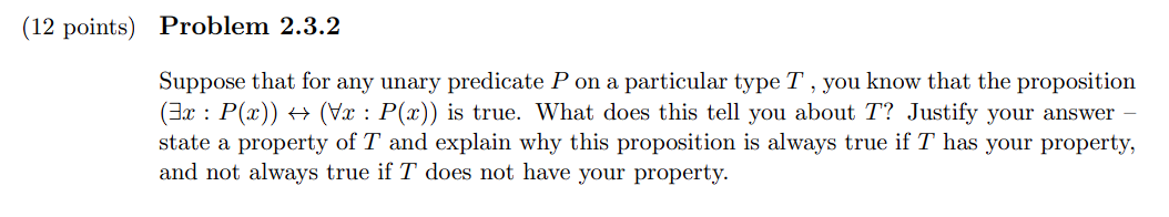 Solved Suppose that for any unary predicate P on a | Chegg.com
