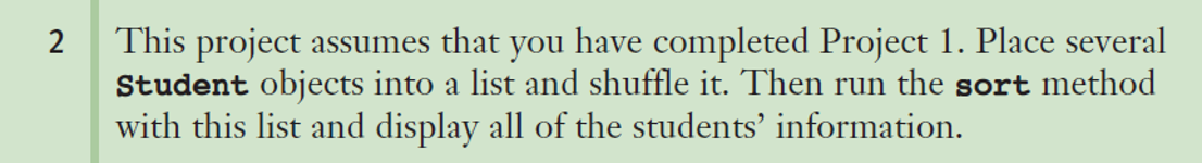 Solved 2 This project assumes that you have completed | Chegg.com
