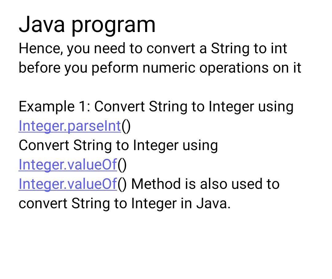 Solved Java program Hence, you need to convert a String to | Chegg.com