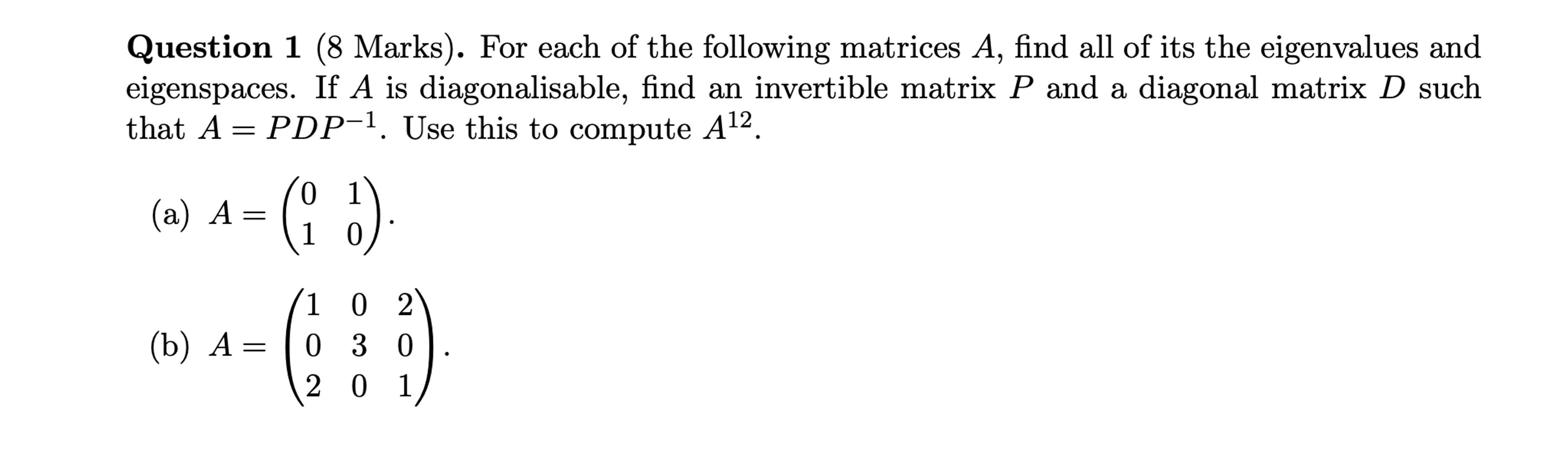 Solved Question 2 8 ﻿marks ﻿for Each Of The Following 