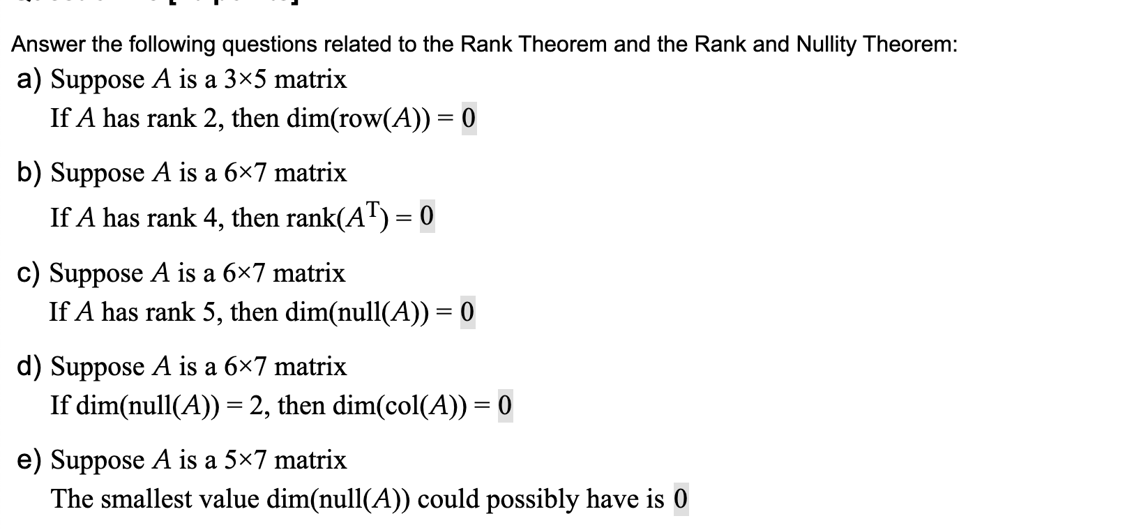 Solved Answer the following questions related to the Rank | Chegg.com
