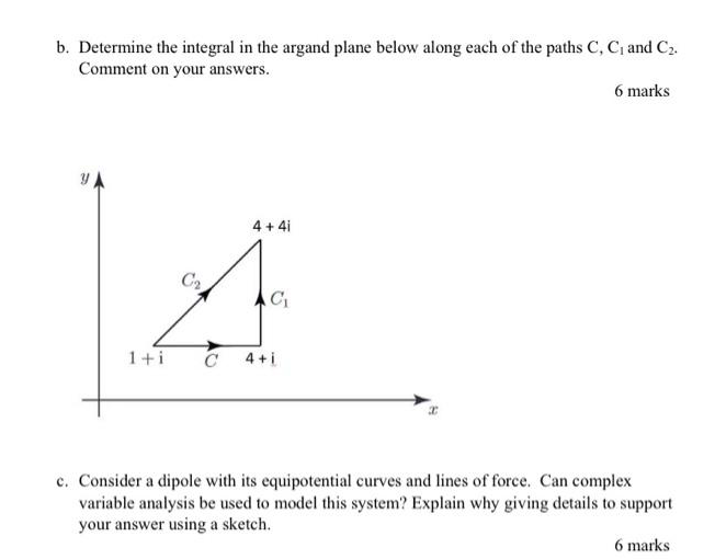 Solved b. Determine the integral in the argand plane below | Chegg.com