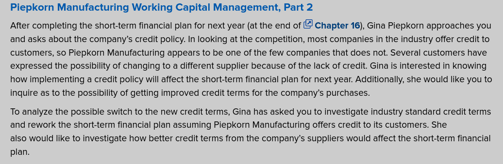 Solved After completing the short-term financial plan for | Chegg.com