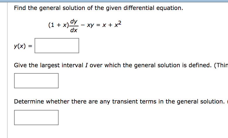 Solved Find the general solution of the given differential | Chegg.com