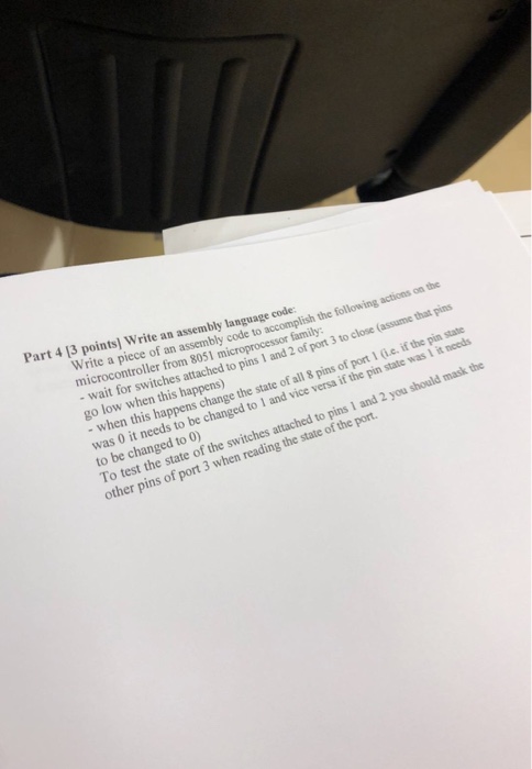 Solved Part 4 13 points] Write an assembly language code: | Chegg.com