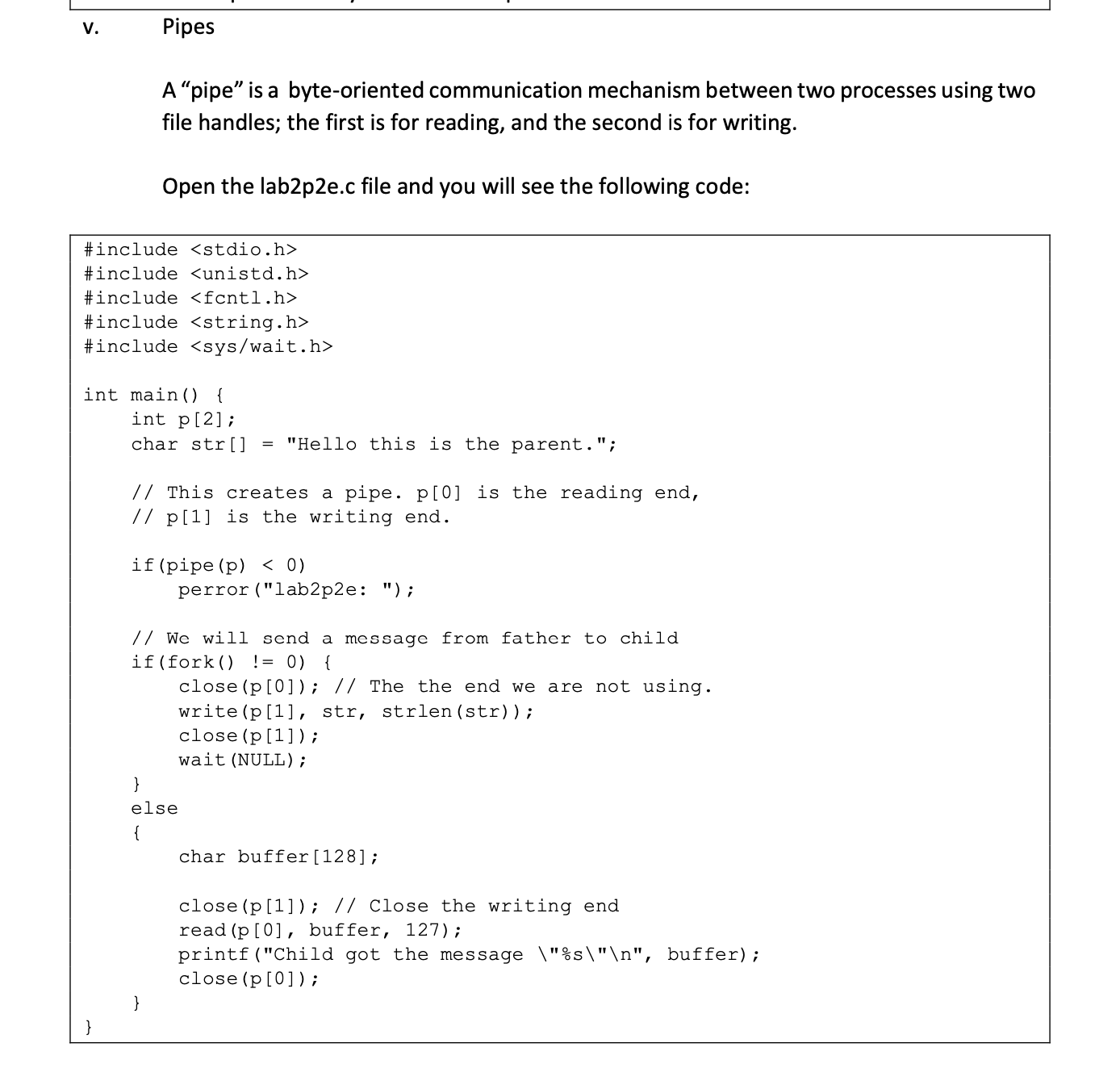 Solved e note some points of this code: - Most POSIX calls | Chegg.com