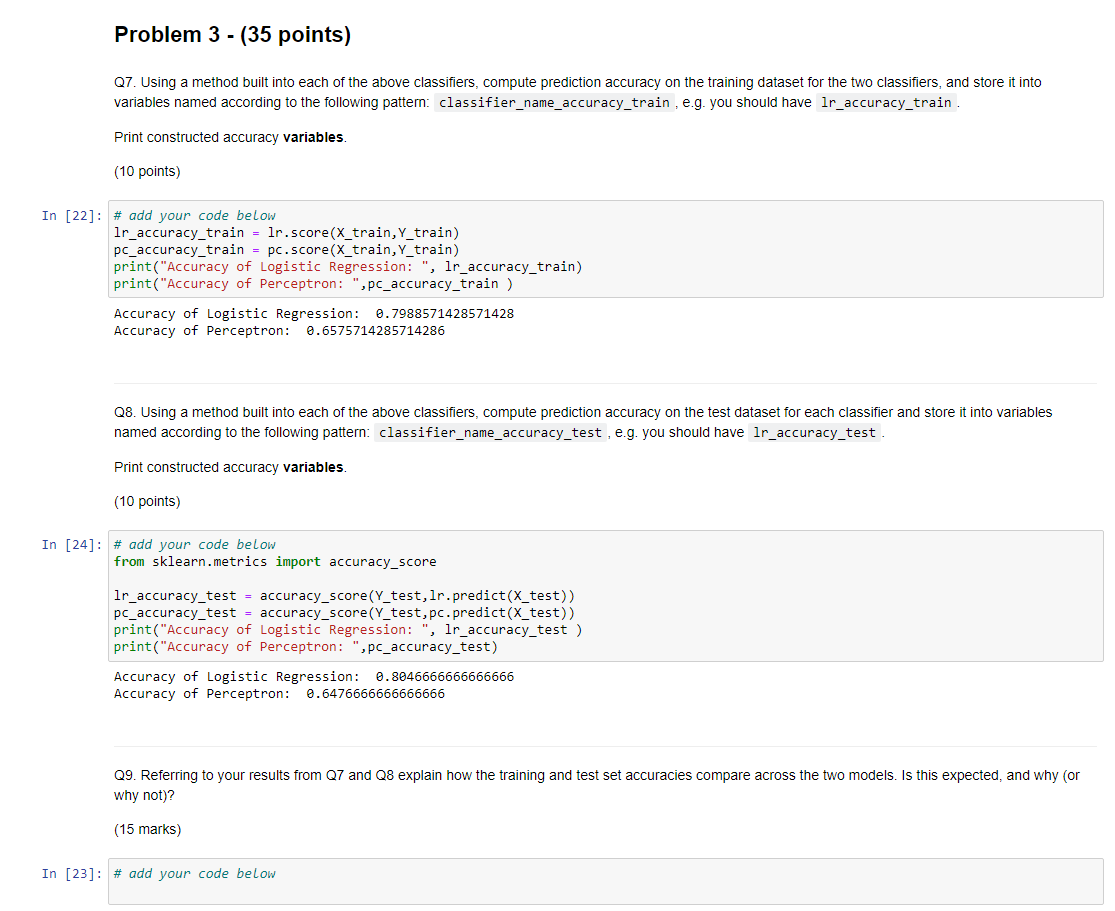 Solved Problem 3 - (35 points) Q7. Using a method built into | Chegg.com