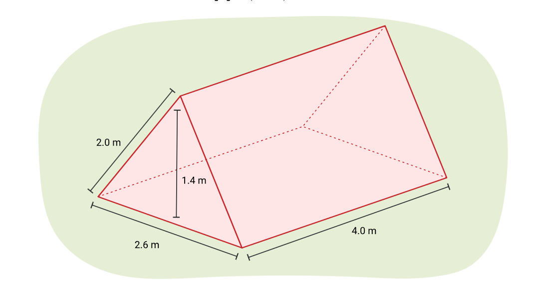 Solved Triangular prism with the following dimensions: Base | Chegg.com