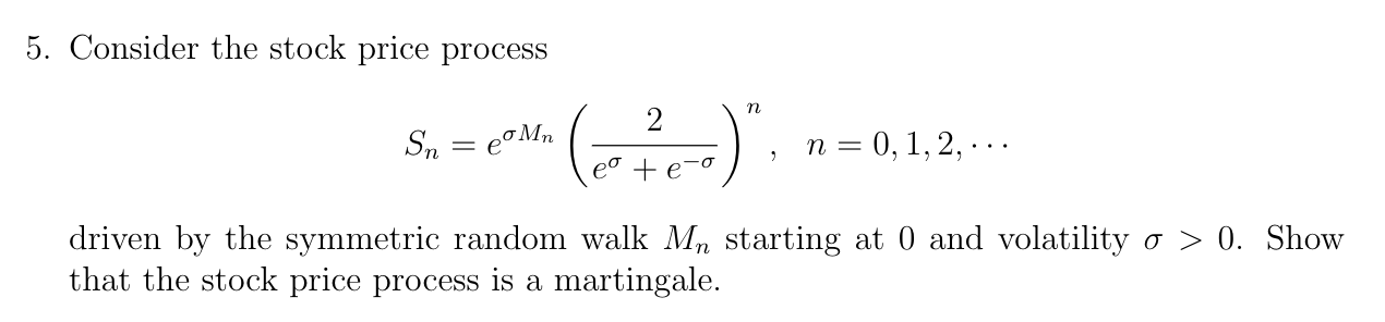Solved Consider the stock price | Chegg.com