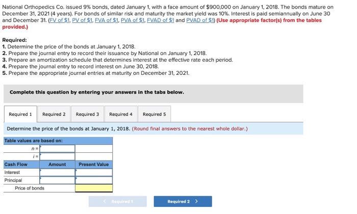 Solved National Orthopedics Co. issued 9% bonds, dated | Chegg.com