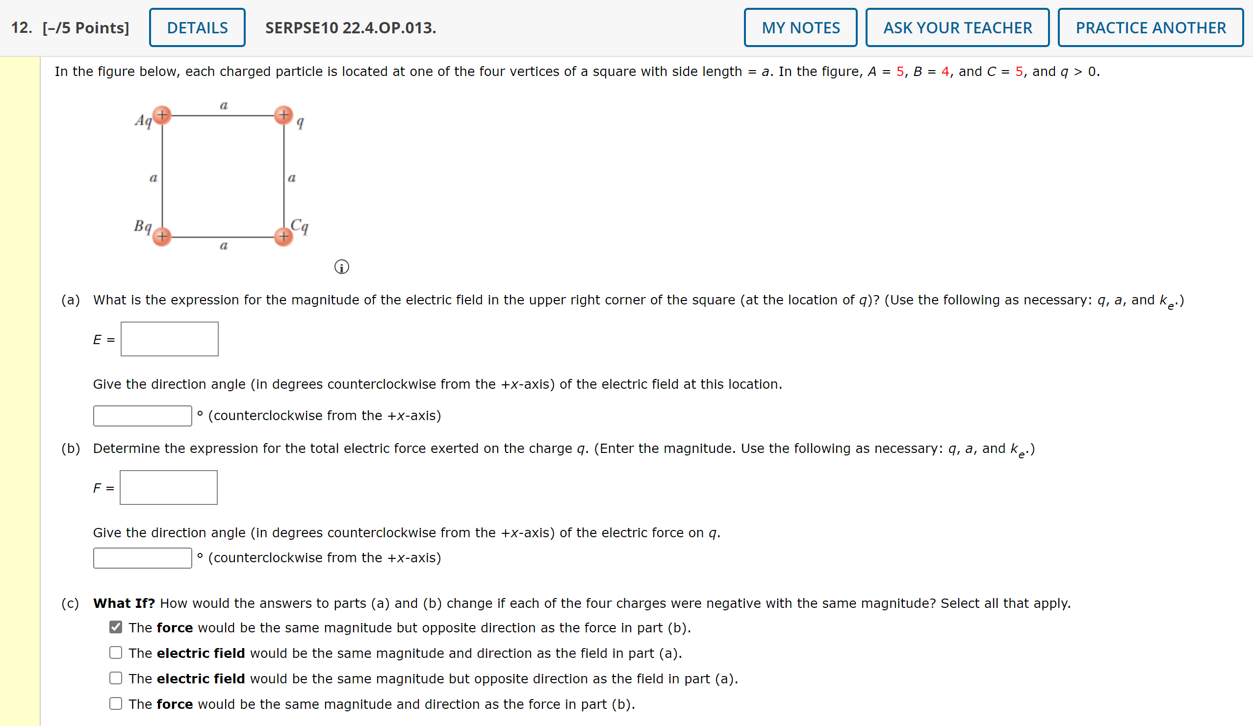 Solved In the figure below, each charged particle is located | Chegg.com