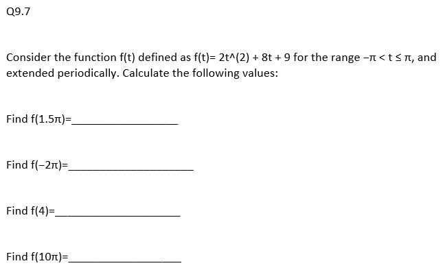 Solved Consider the function \\( f(t) \\) defined as \\( | Chegg.com