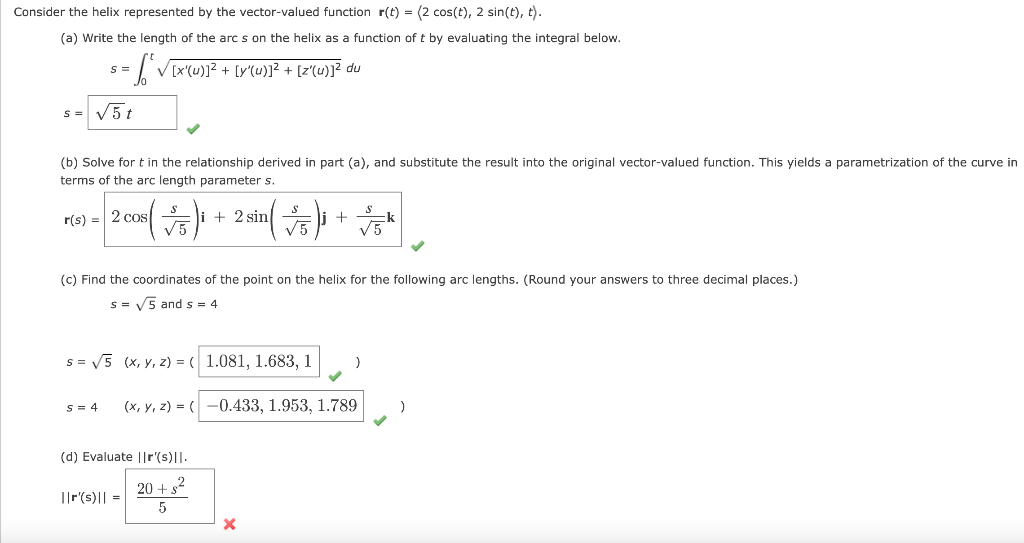 Solved onsider the helix represented by the vector-valued | Chegg.com
