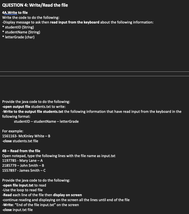 Solved QUESTION 5 - Use do..while loop to redisplay the menu | Chegg.com
