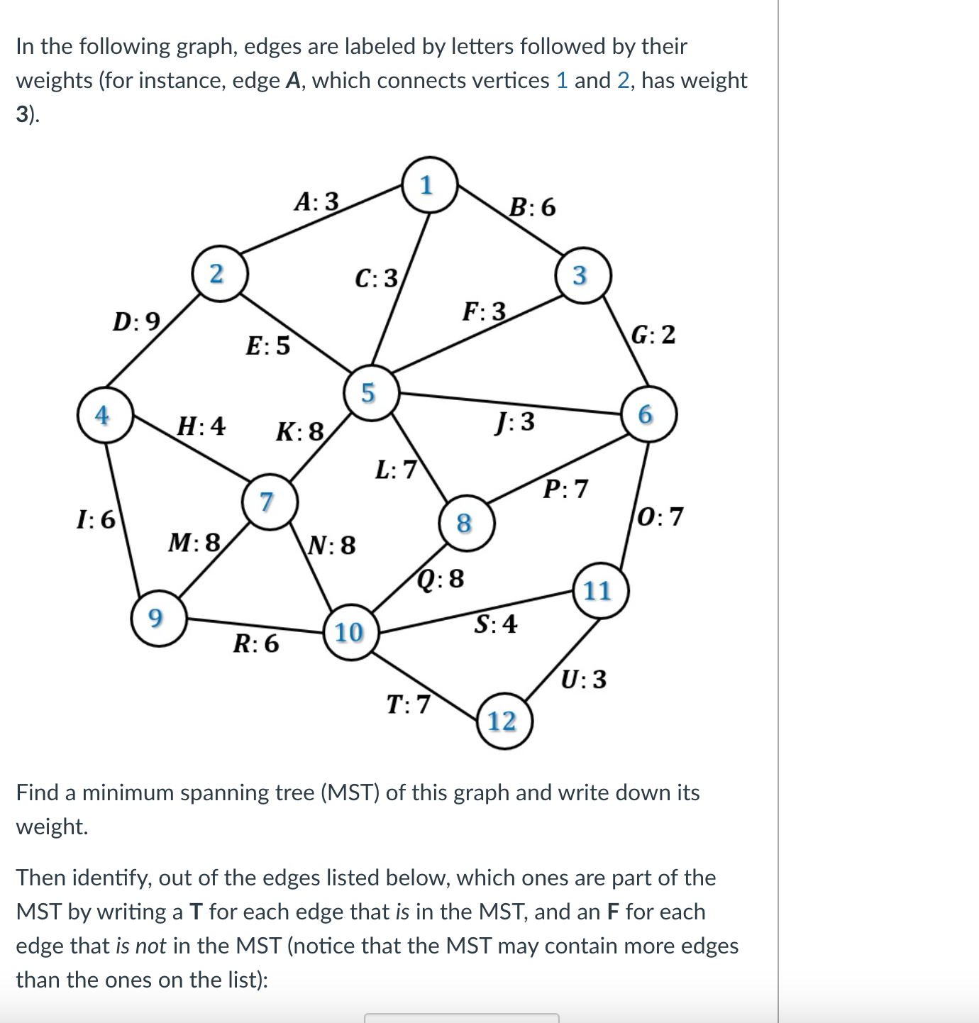 Solved In the following graph, edges are labeled by letters | Chegg.com