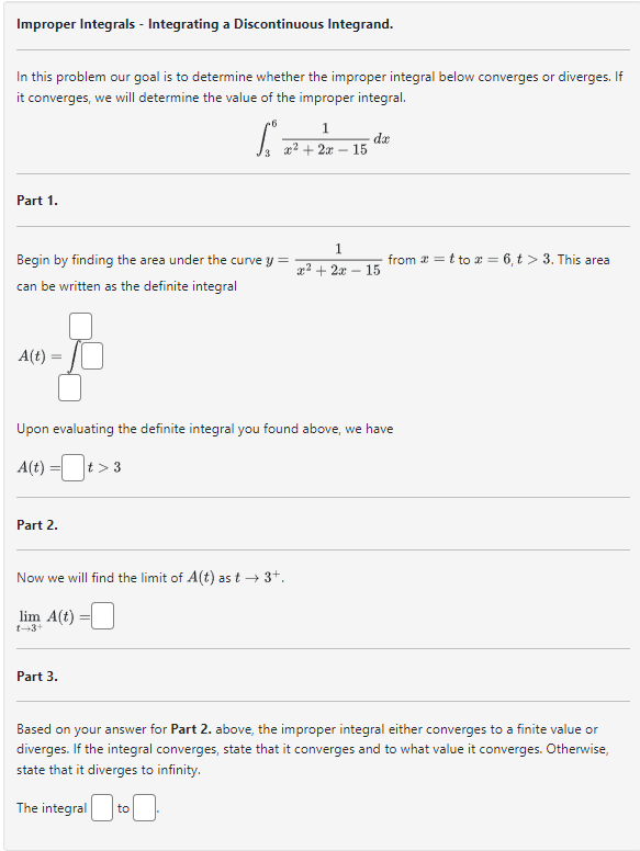 Solved Improper Integrals - ﻿Integrating a Discontinuous | Chegg.com