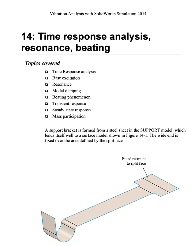 Solved Vibration Analysis with SolidWorks Simulation 201414: | Chegg.com