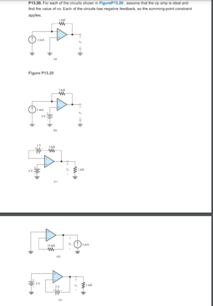 Solved Op Amp Offset Suppose The Op Amps In Problem 13 20 Chegg