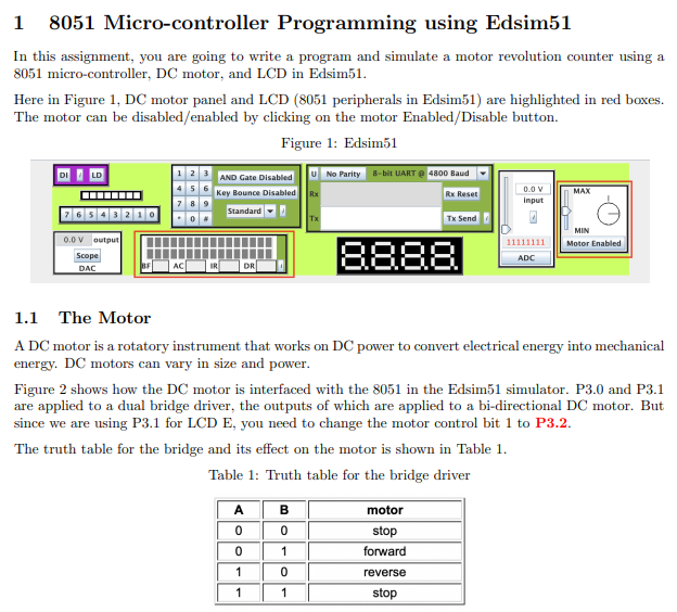 Solved 18051 Micro Controller Programming Using Edsim51 In 5150
