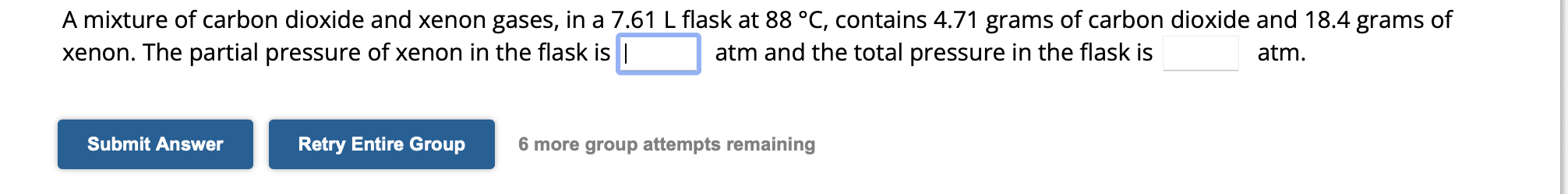 Solved A mixture of carbon dioxide and xenon gases, in a | Chegg.com