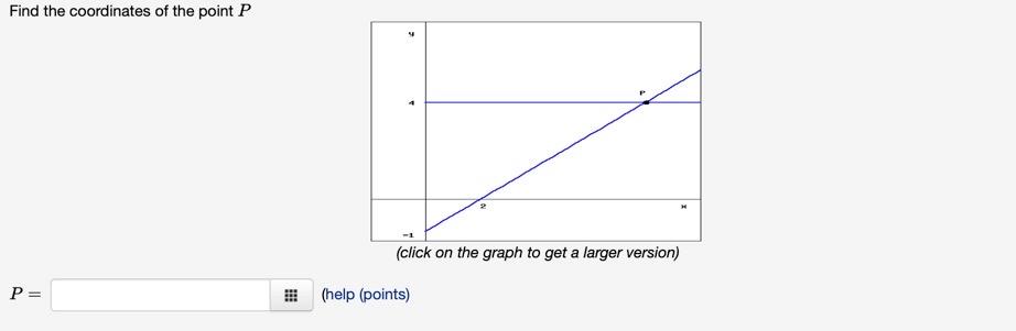 Solved Find the coordinates of the point P (click on the | Chegg.com